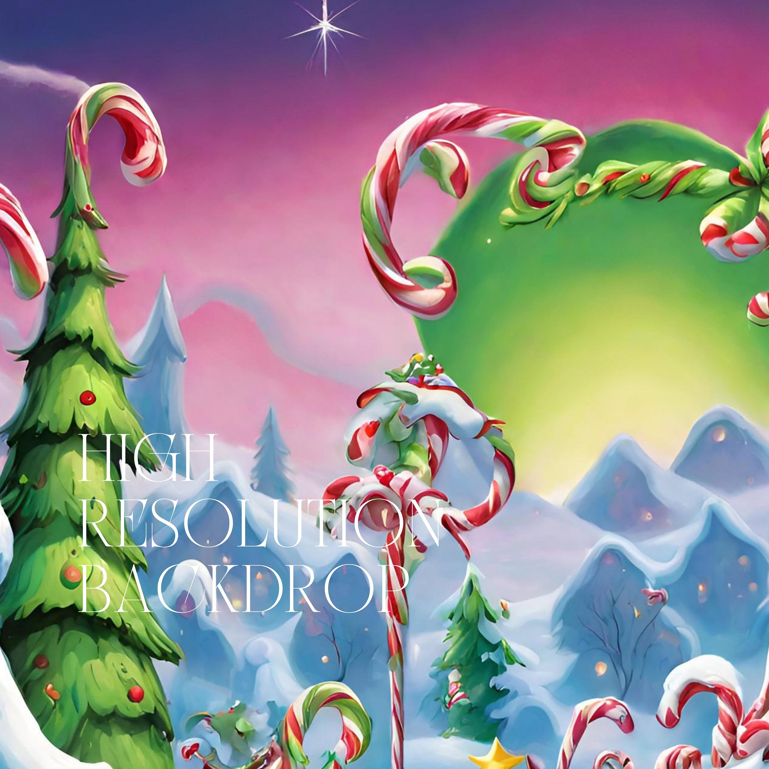 Wondervillage Grinch Whoville Backdrop Whoville Composite Candy Cane ...