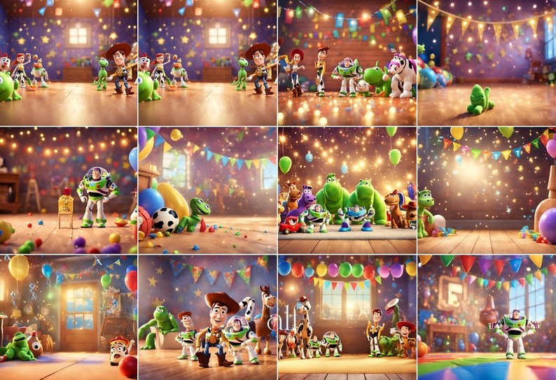 20 Toy Story Birthday Digital Backgrounds Toy Story Backdrop Cartoon ...