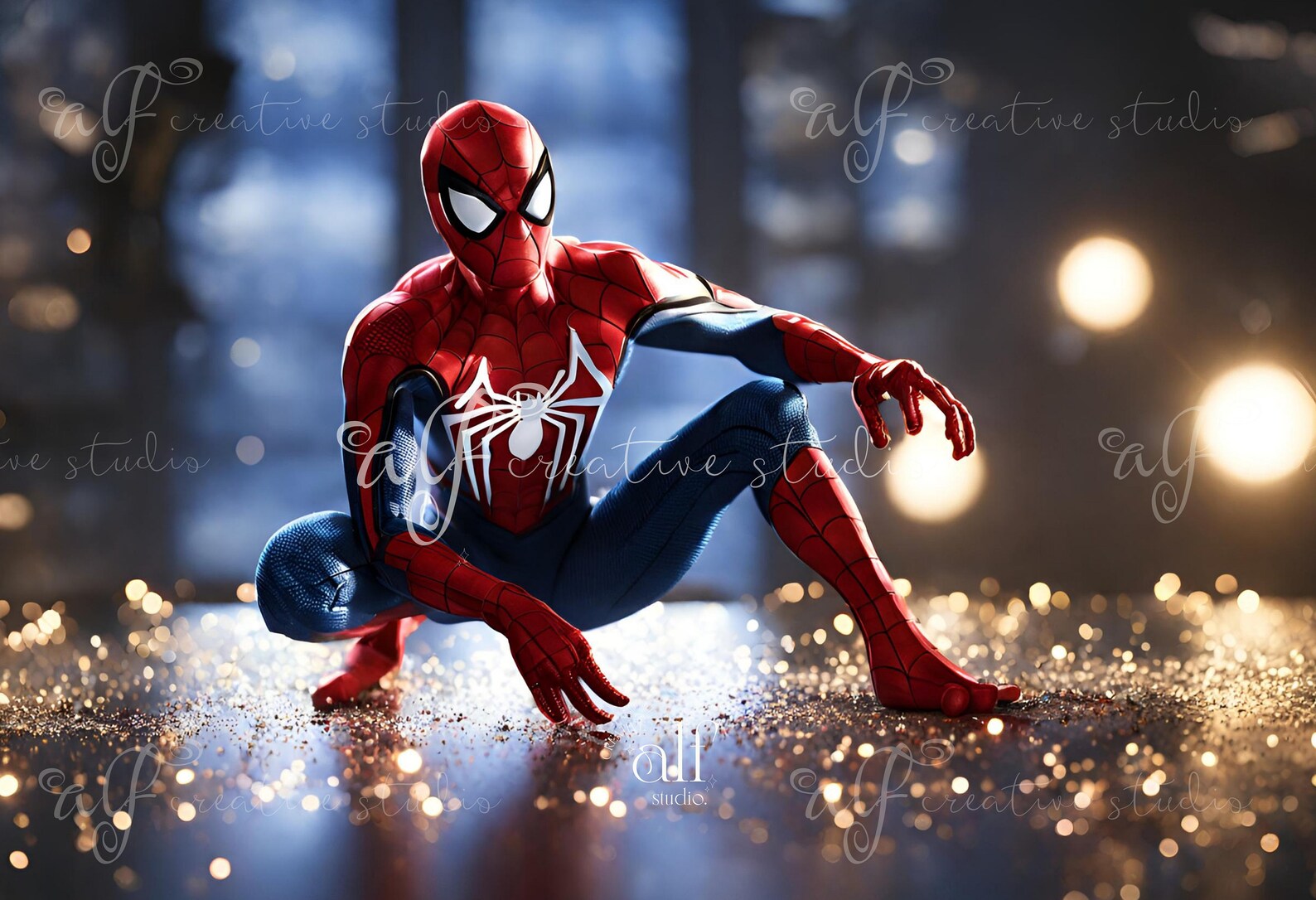 Spiderman Comic Strip Composite Background Superheroic Showdown Digital ...