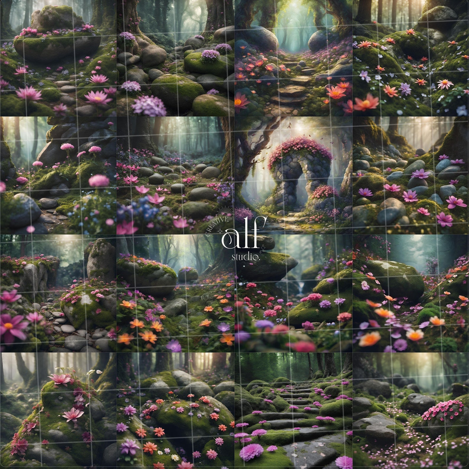 Celestial Forest 100 BACKDROP Fantasy Forest Flower Background Photography Booth Background ...