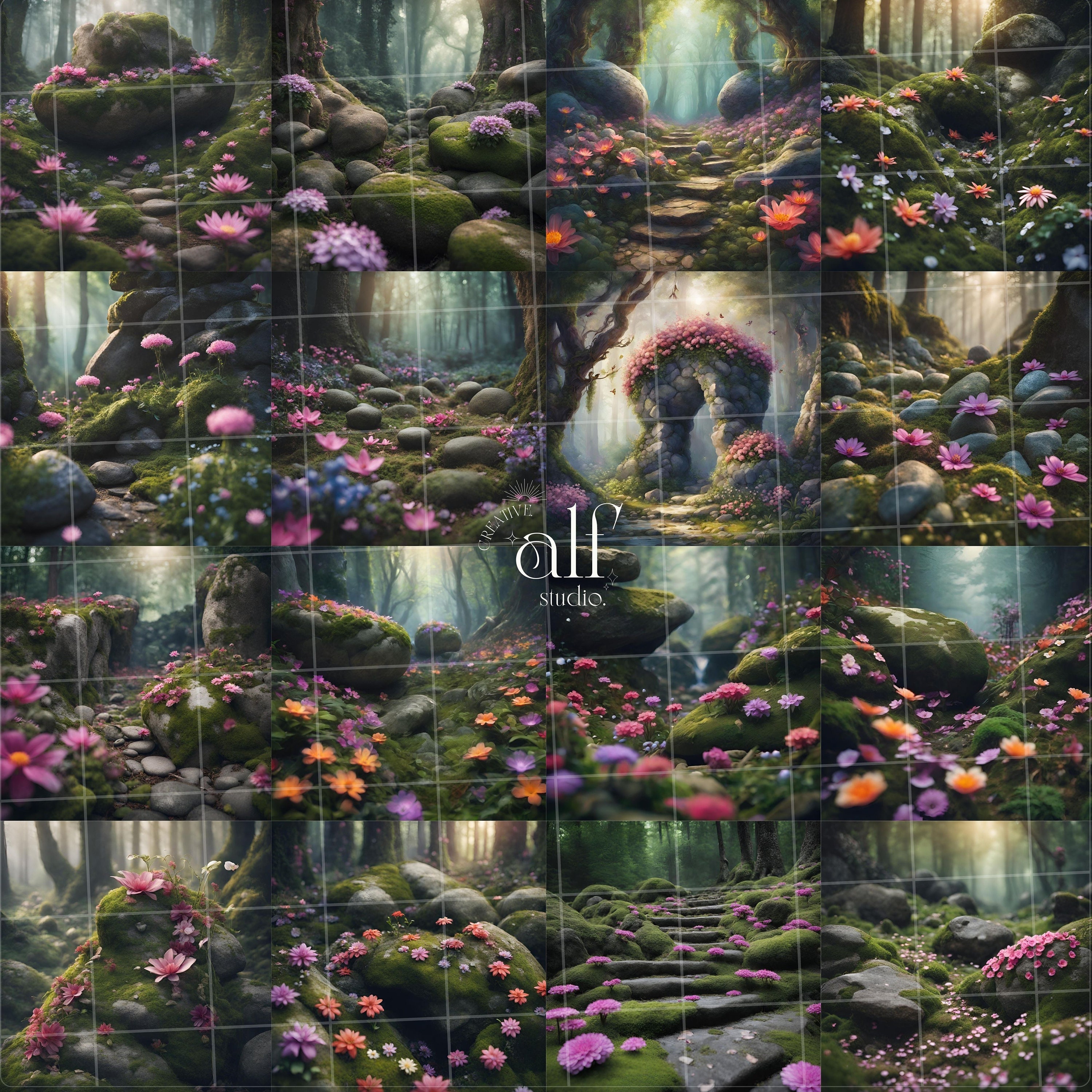 Celestial Forest 100 BACKDROP Fantasy Forest Flower Background Photography Booth Background ...