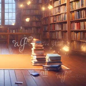 School Library Backgrounds School Digital Composite Photography ...