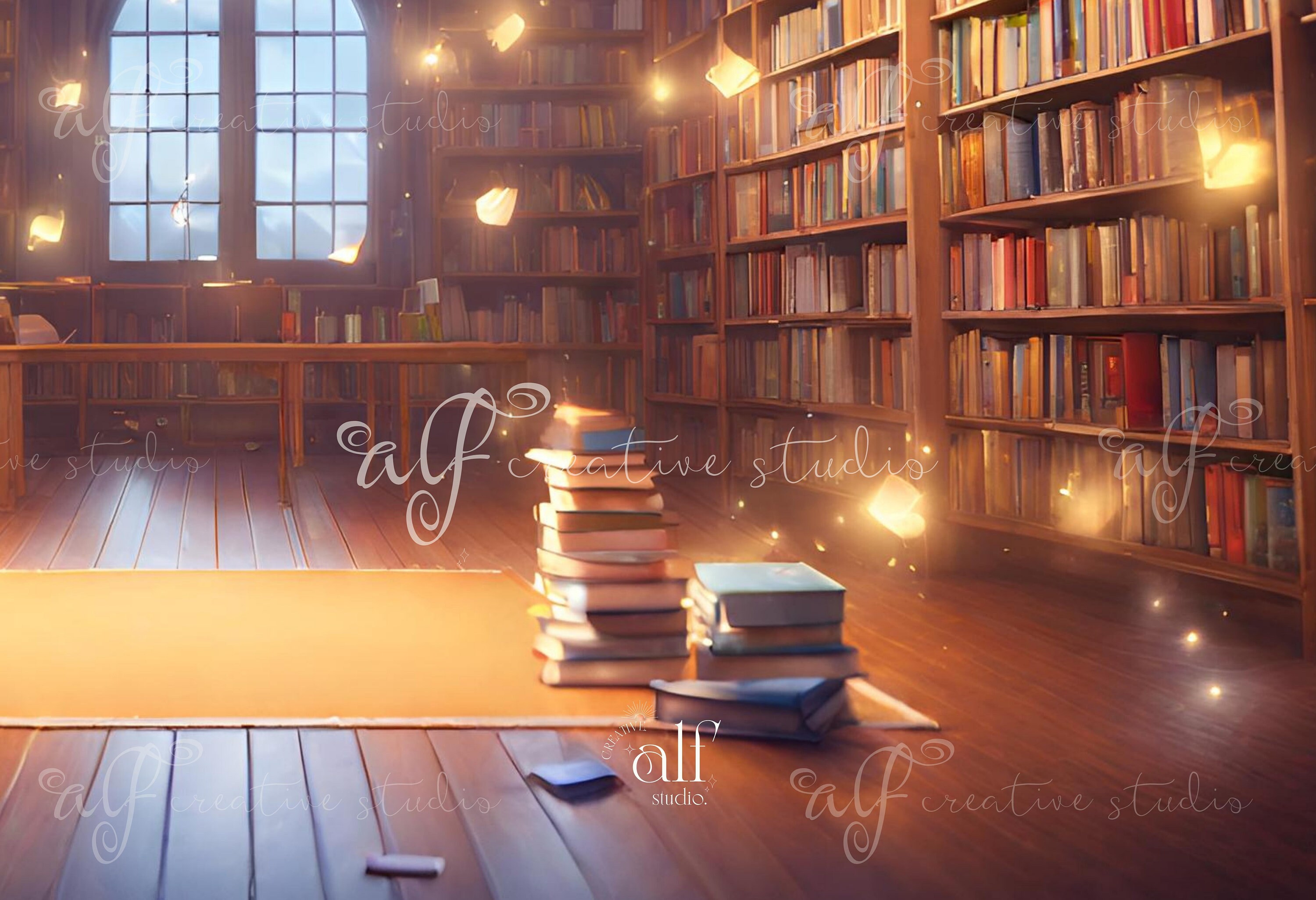 School Library Backgrounds School Digital Composite Photography ...