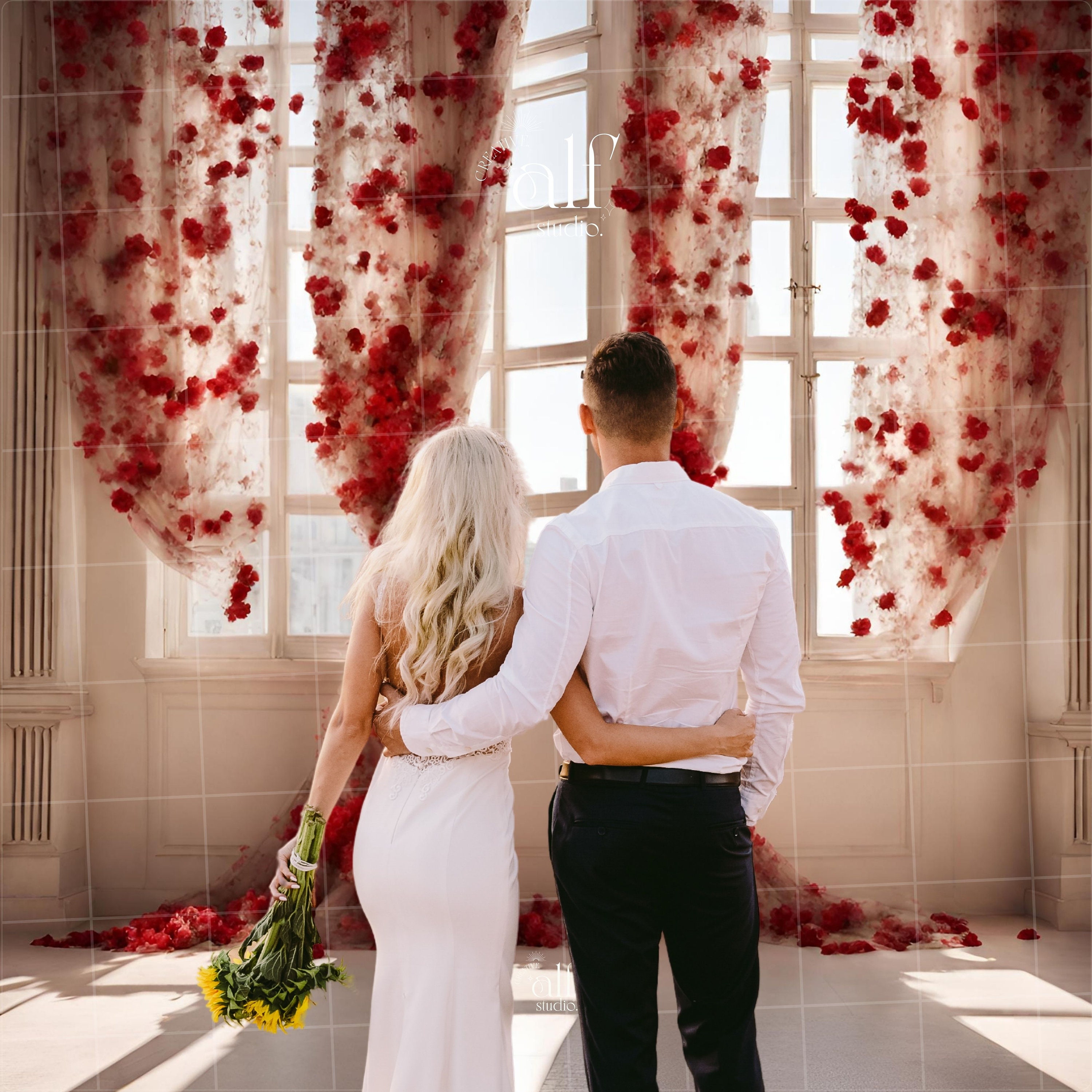 Cherished Love Valentines Backdrop Romantic Studio Overlay Anniversary ...