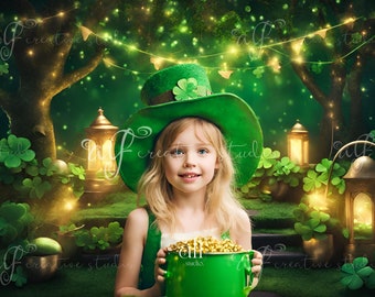 St. Patrick's Day Village Scene Decor Shamrock Backdrops St. Patrick's ...