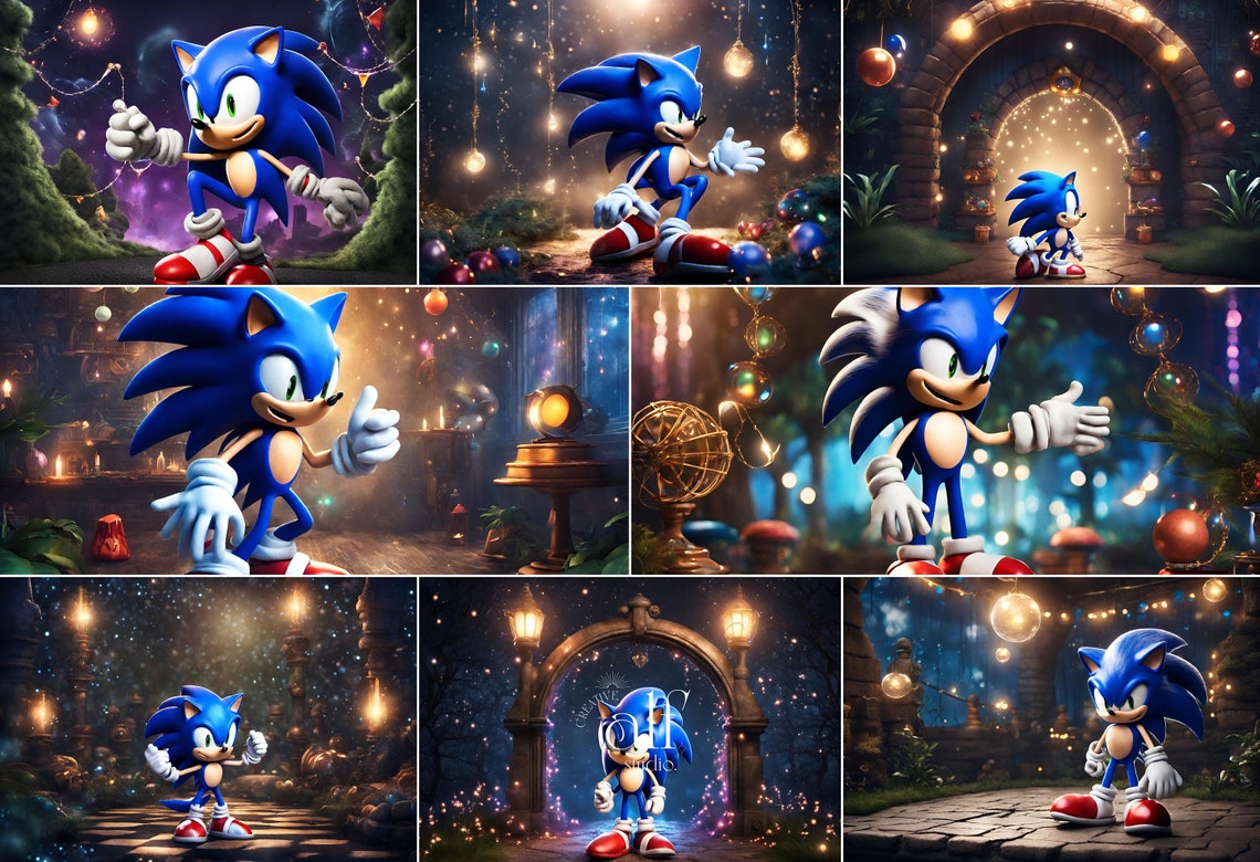 50 Sonic Digital Backdrops: Adventure Studio Decor (digital Download ...