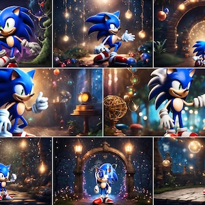 50 Sonic Digital Backdrops: Adventure Studio Decor (digital Download ...