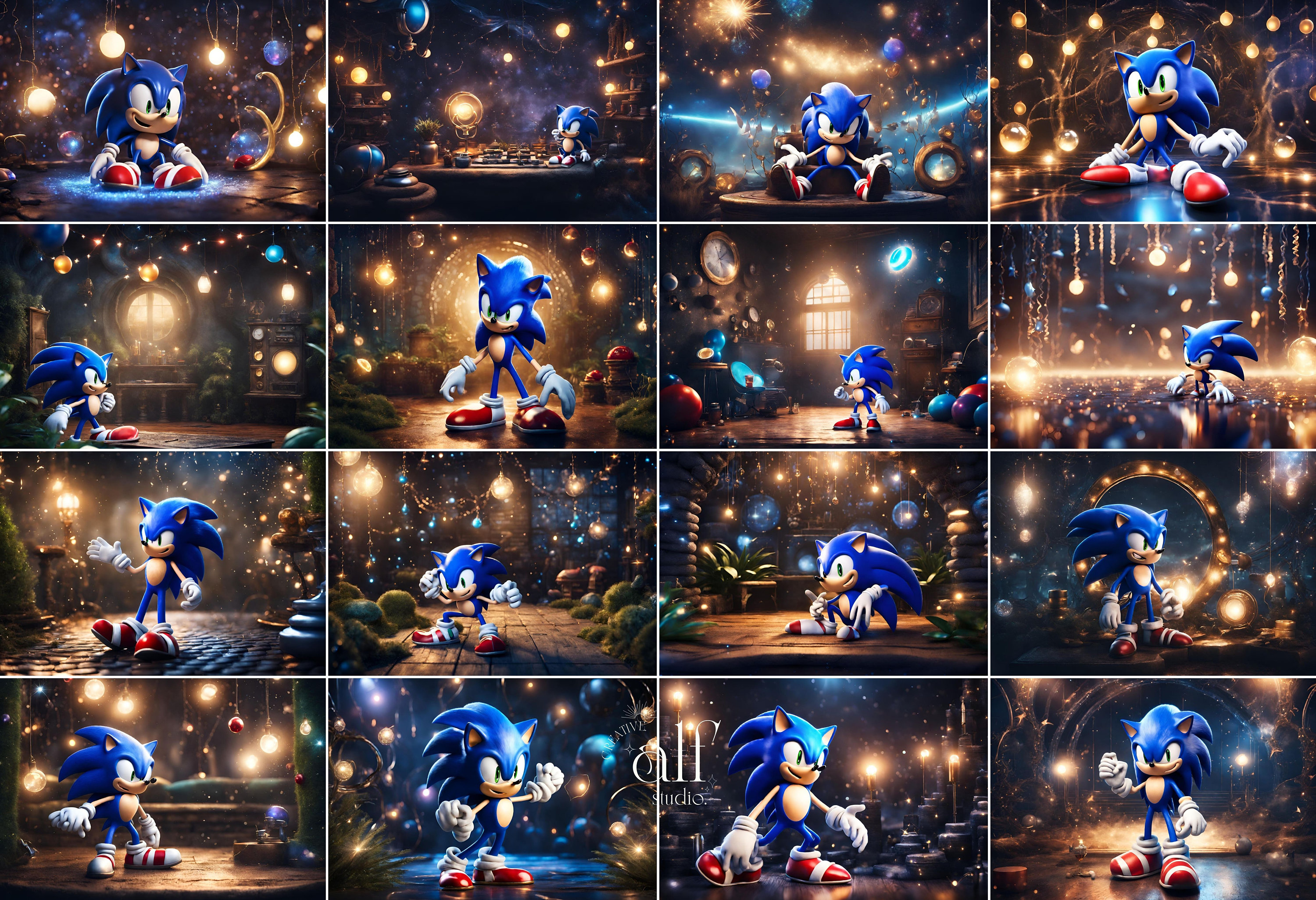 50 Sonic Digital Backdrops: Adventure Studio Decor (digital Download ...