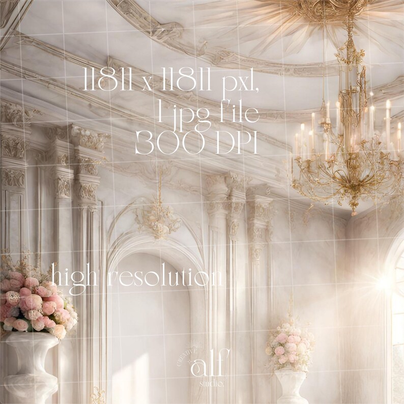 Opulente Florale Eleganz Dekor Marmor Blüte Hintergrund Anspruchsvolle ...