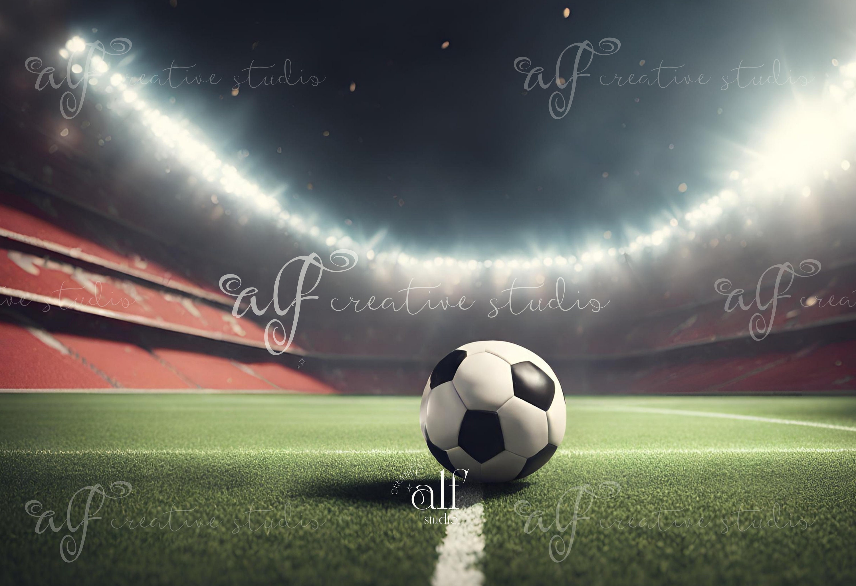 Football Field Photography Props Sports Event Digital Artwork Penalty ...