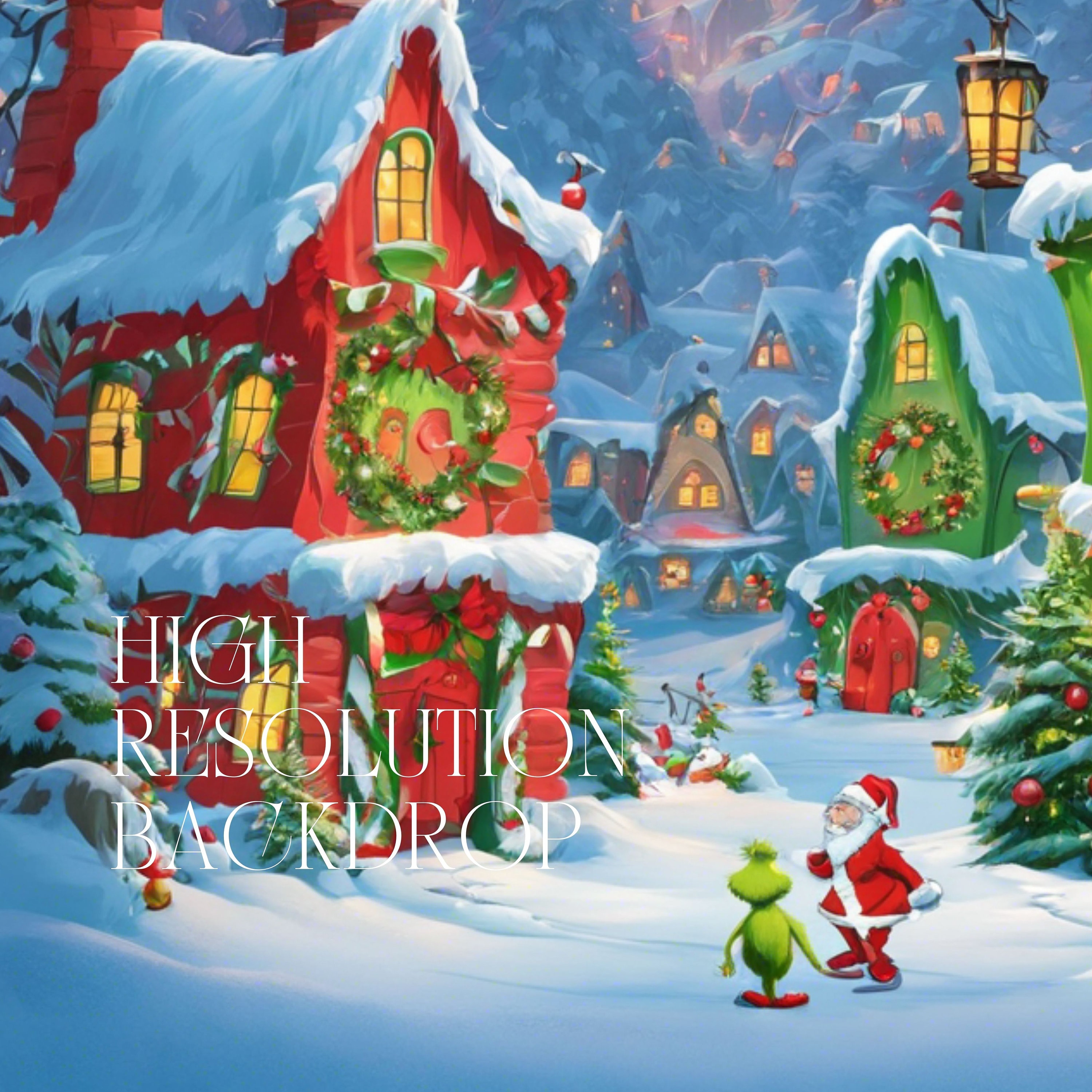 Grinch Whoville Backdrop Whoville Composite Winter Festive Holiday ...