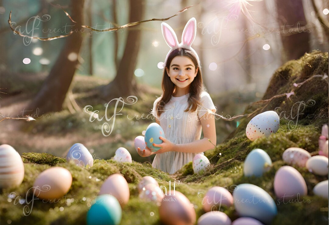 Fairy Easter Background Easter Day Photoshoot Overlays Easter Forest ...