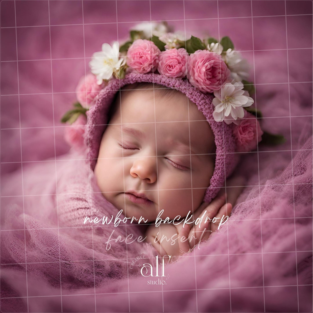 Princess Newborn Backdrop Pink Baby Studio Overlay Newborn Baby Girl ...