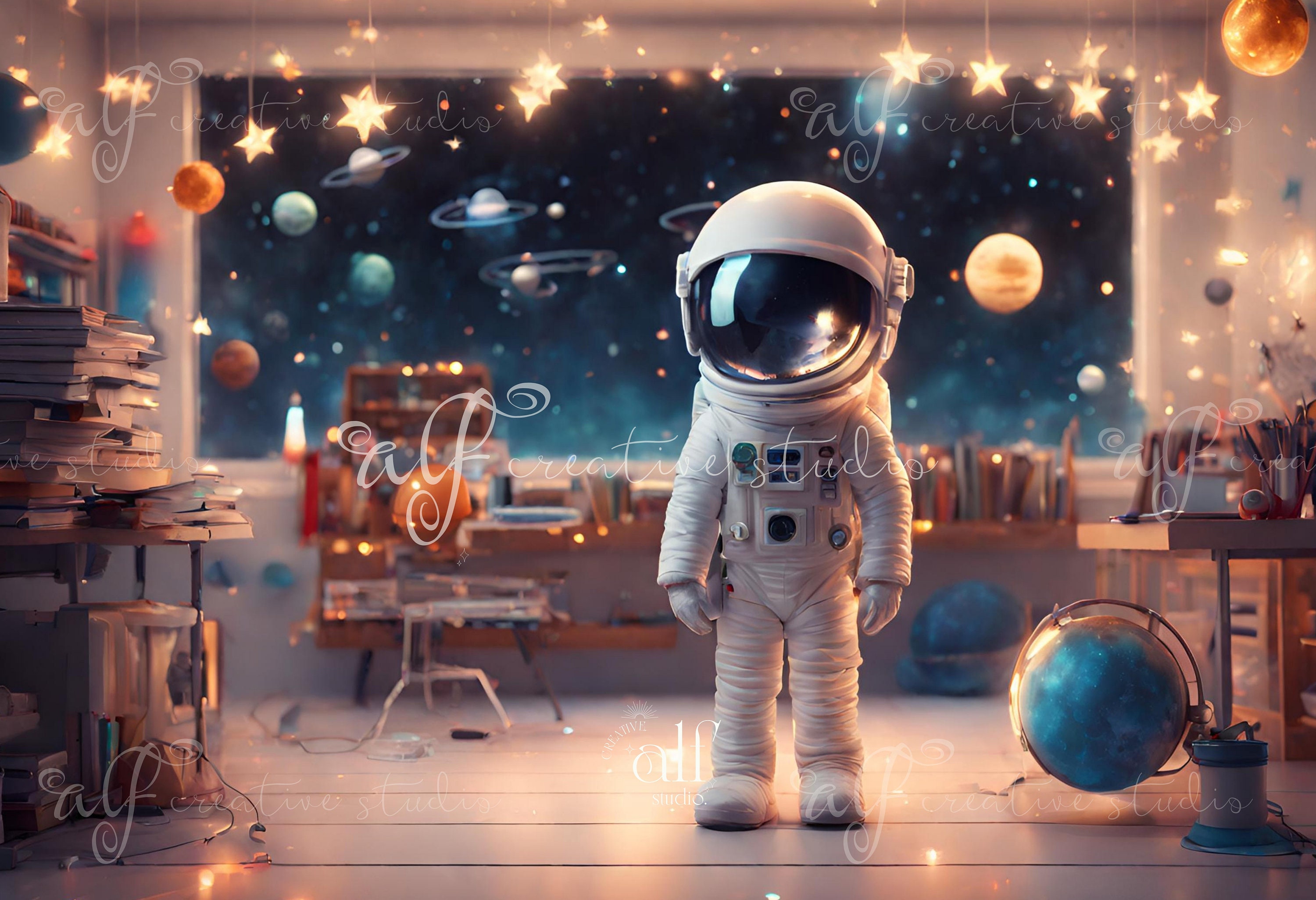 Back to School Digital Background Space Adventure Themed Digital ...