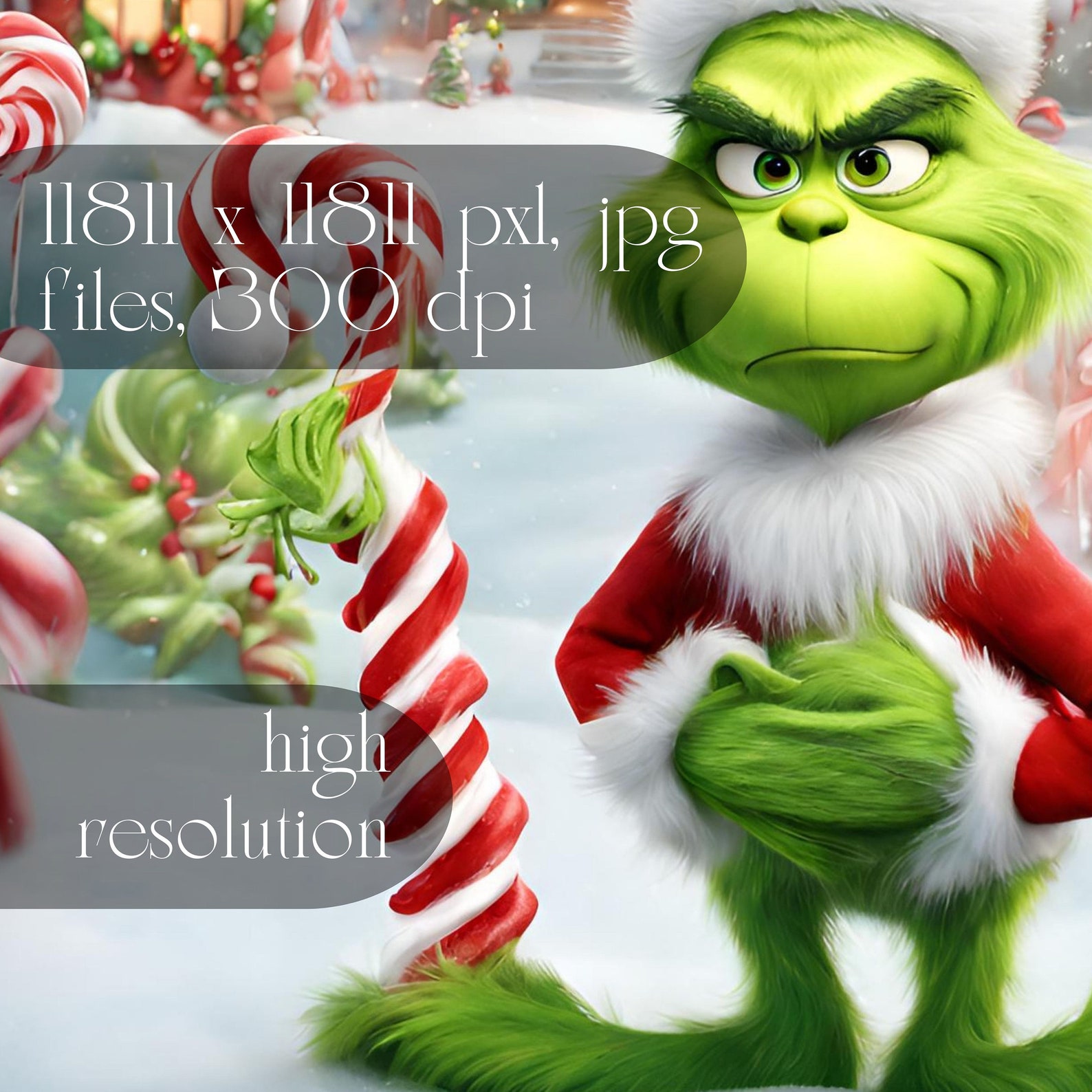 50 Grinch Christmas Backdrops: Whoville Holiday Photography (digital ...