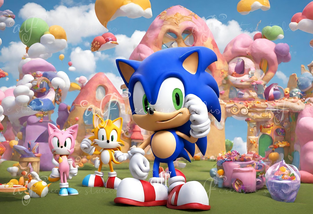 Sonic and Tails Studio Decor Sonic Digital Wallpaper Sonic Tails Studio ...
