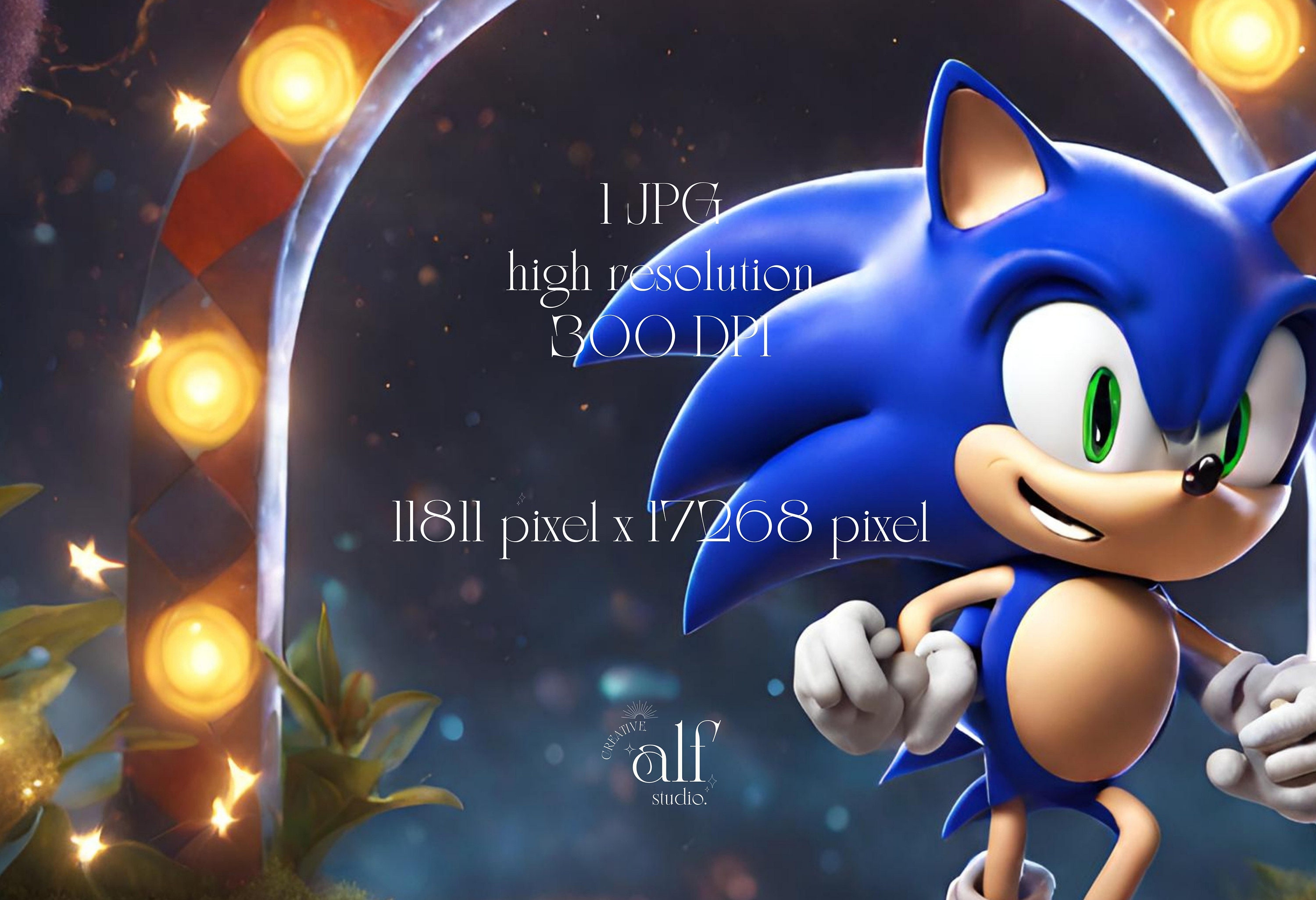 Sonics Garden Digital Download Sonic Garden Studio Decor Whimsical ...