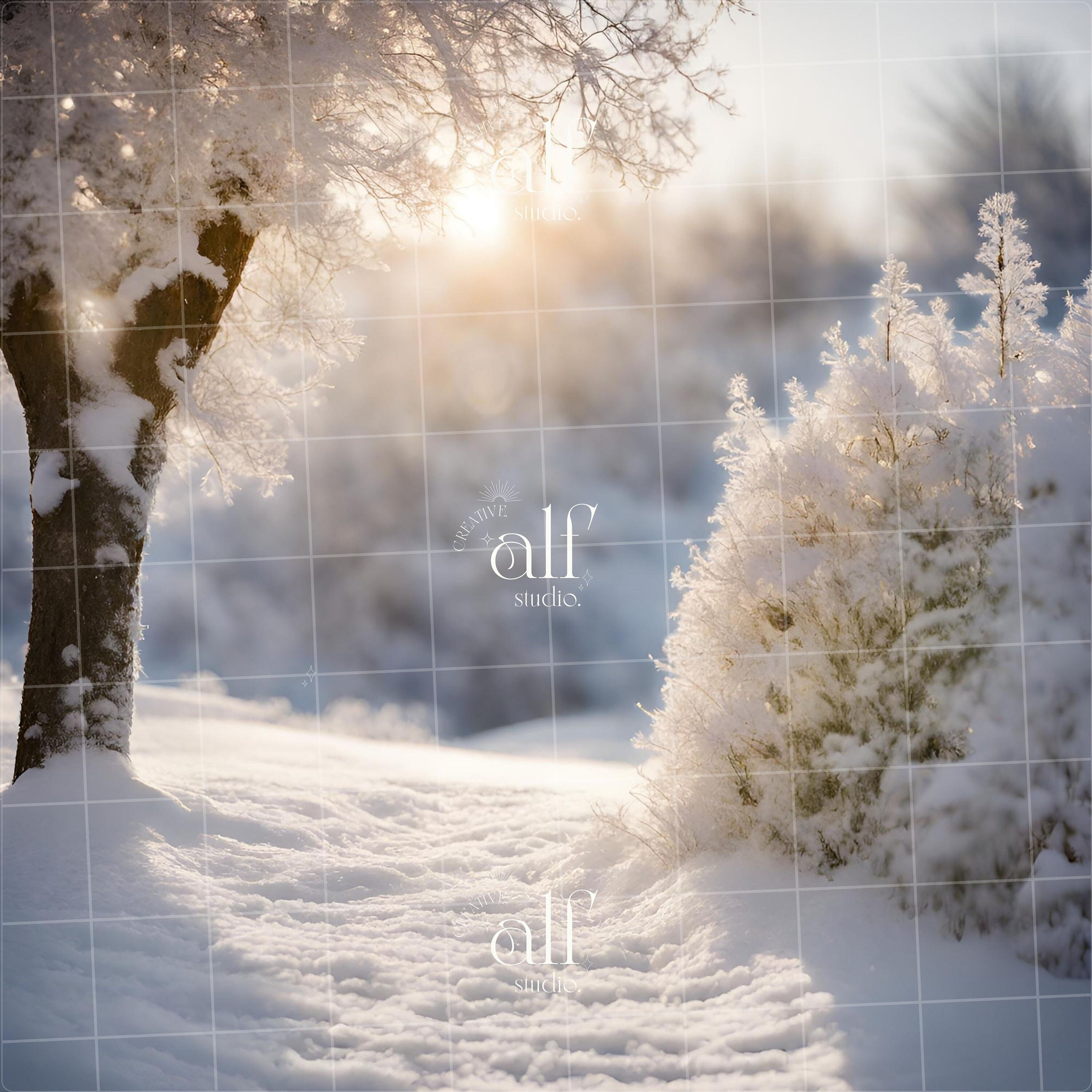 Snowfall Fantasy Backdrop Winter Wonderland Toddler Studio Atmosphere ...