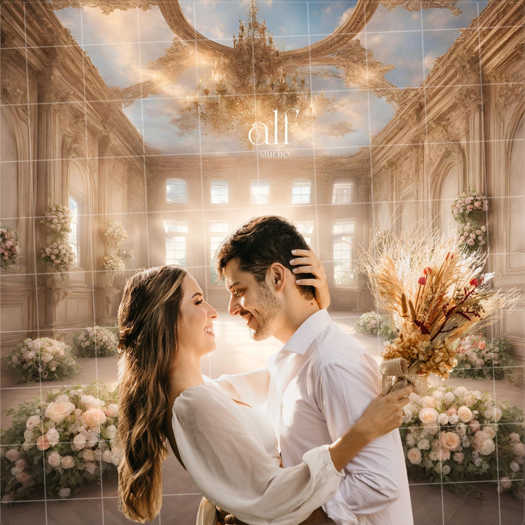 Dreamy Italian Inspired Wedding Backdrop Palace Digital Backgrounds ...