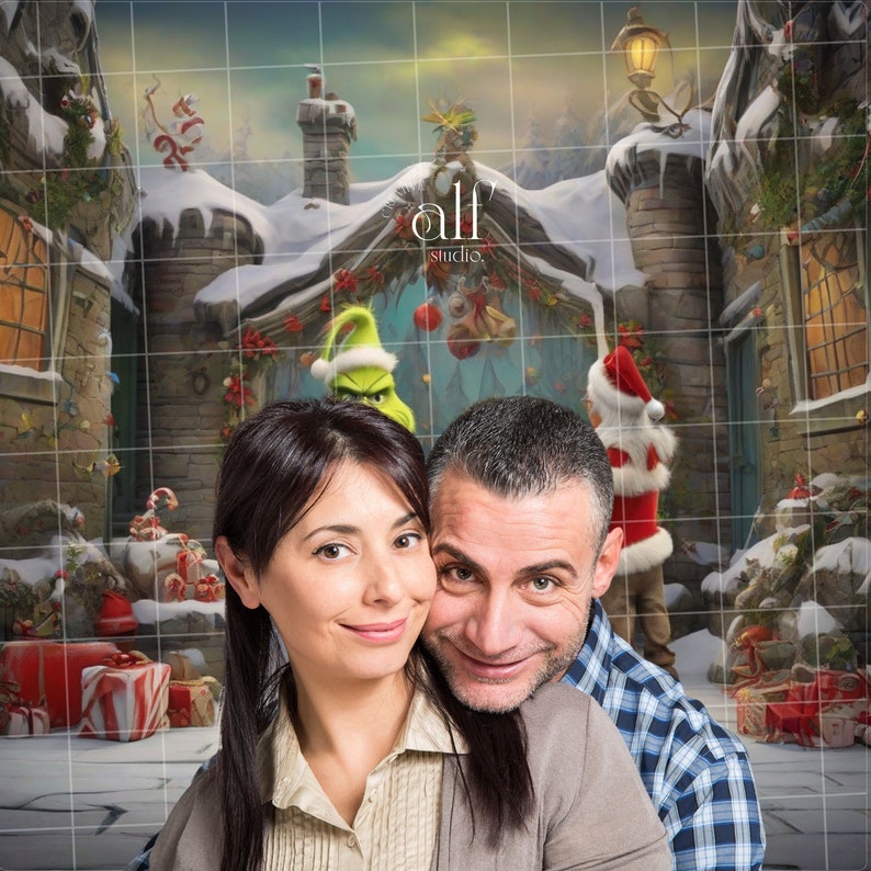 Whimsical Grinch Celebration Backdrop Merry Grinchmas Photography ...