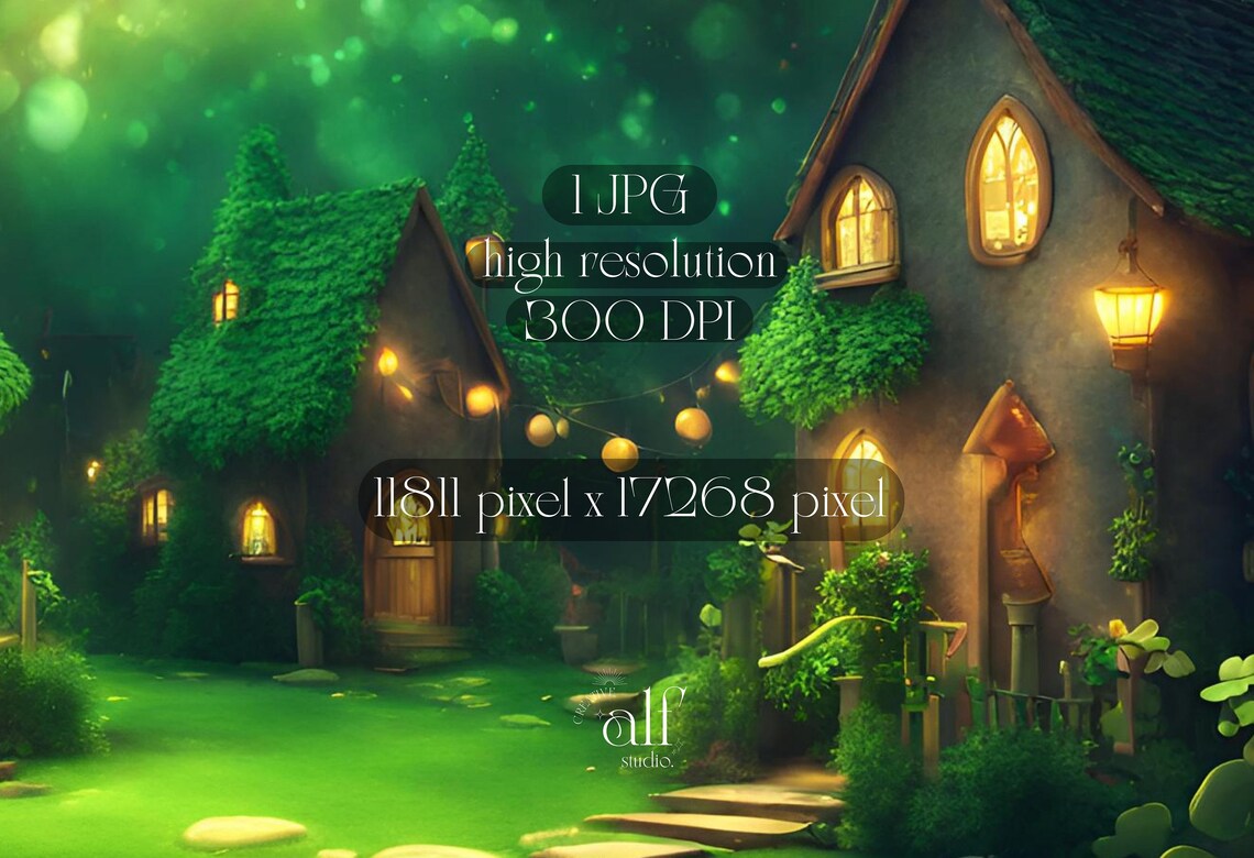 St. Patrick's Day Village Scene Decor Shamrock Backdrops St. Patrick's ...