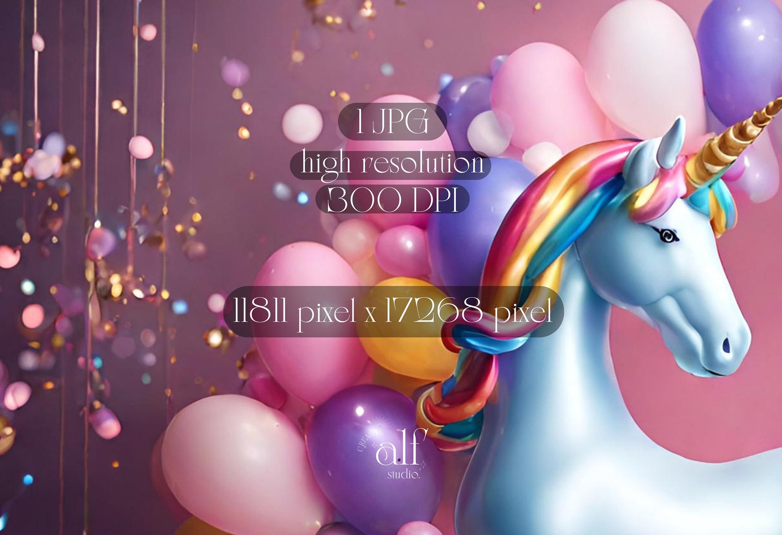 Magical Unicorn Backdrops Birthday Celebration Studio Decor Unicorn ...