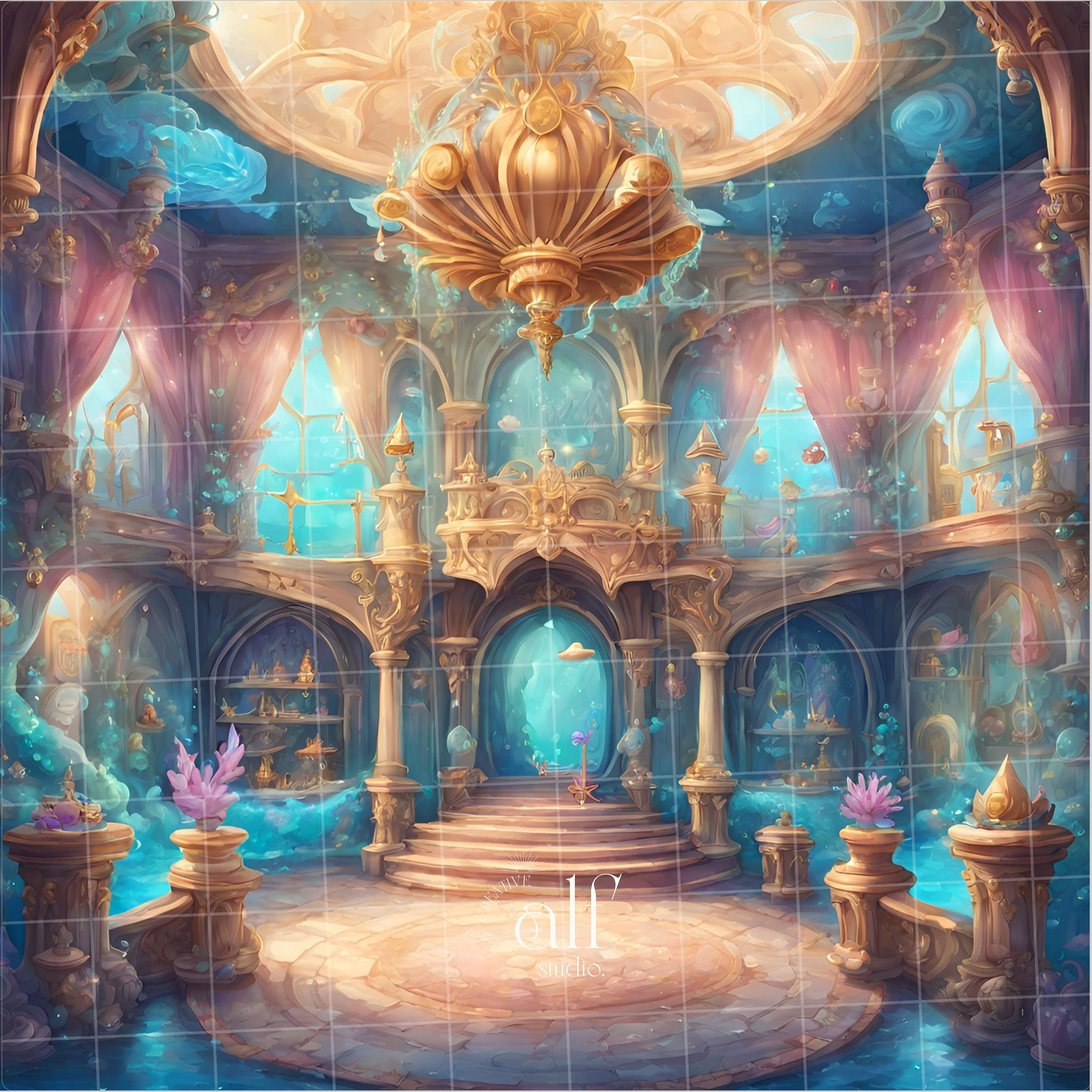 Mermaid Castle Fantasy Photography Whimsical Photo Booth Props Fantasy ...