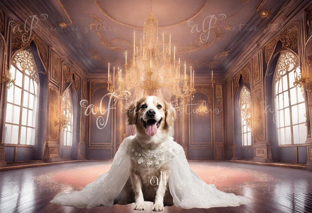 Wedding Dog Digital Background Wedding Pets Digital Backdrops Printable ...