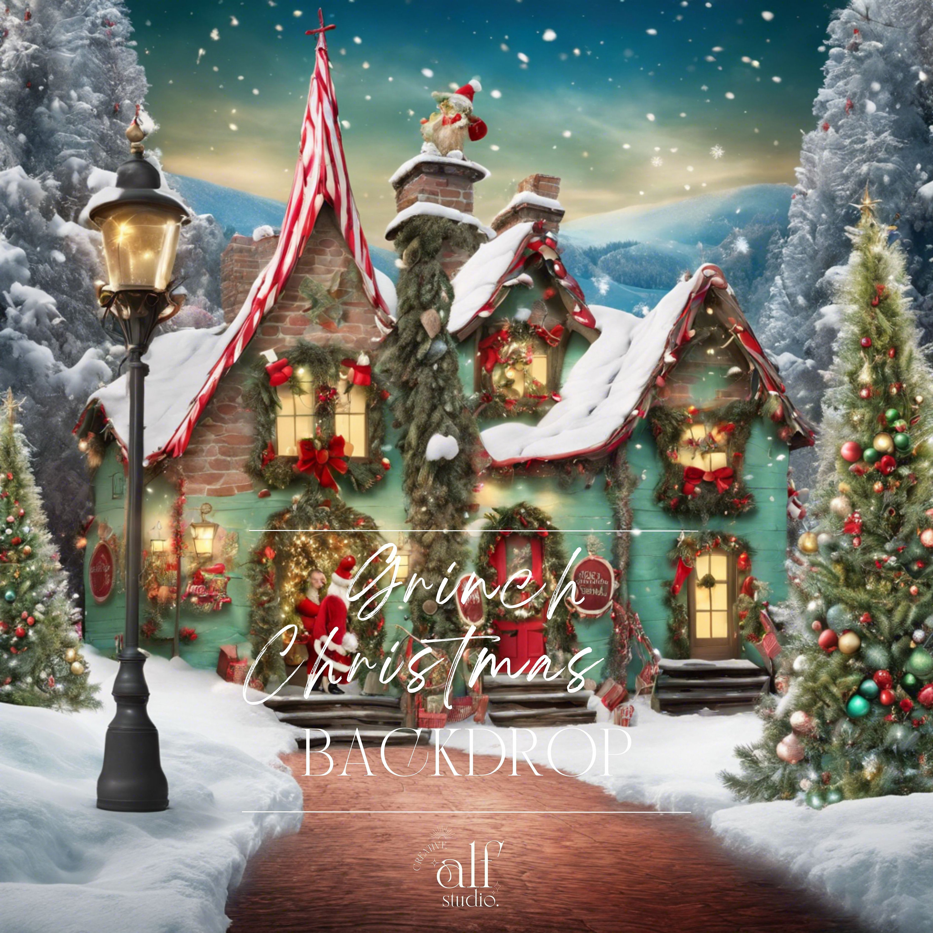 Whoville Village Backdrop Whoville Composite Christmas Backdrop ...