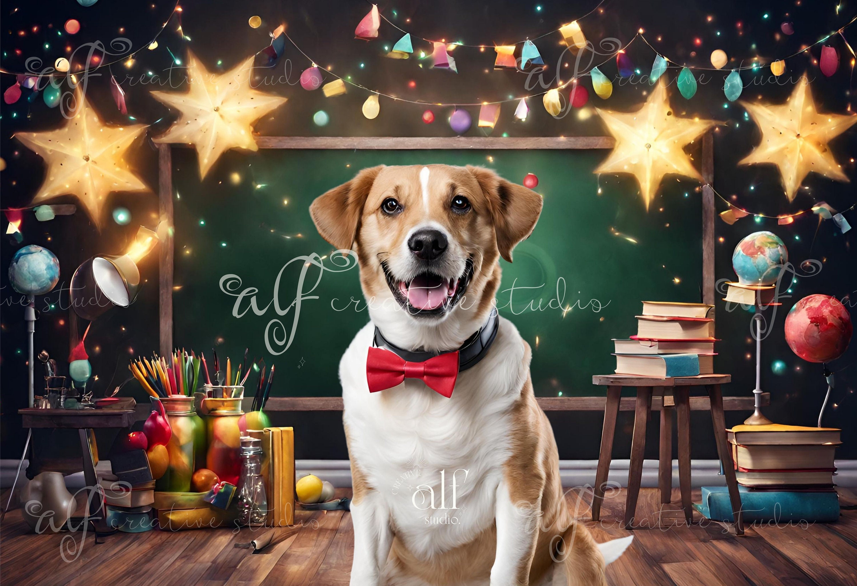 Back to School Pets Background Digital Back to School Backdrops ...