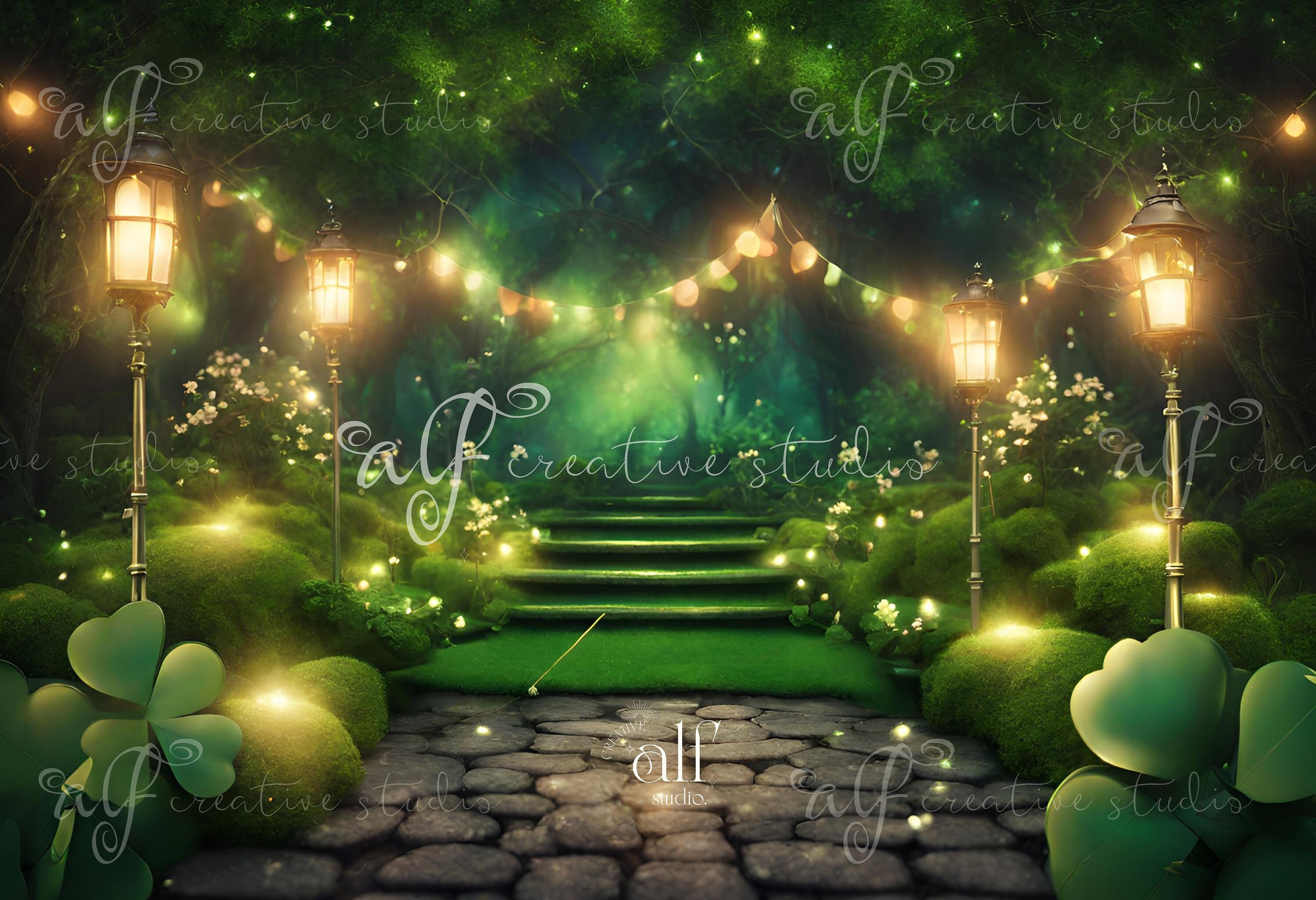 Saint Patricks Day Background Digital St Patricks Invitation Card ...