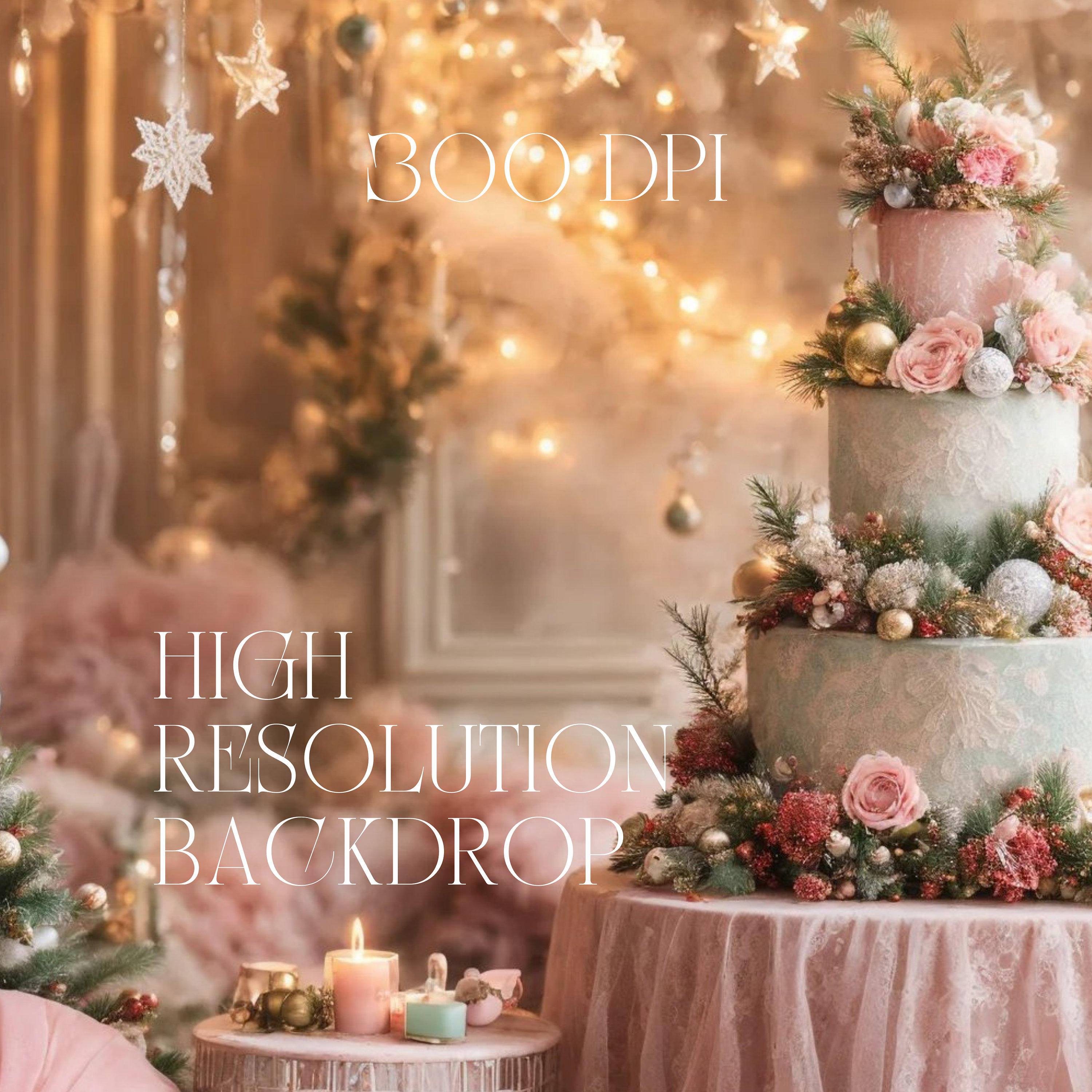 Pinky Christmas Birthday Backdrop Pink Tones Fairytale Kids Birthdays ...