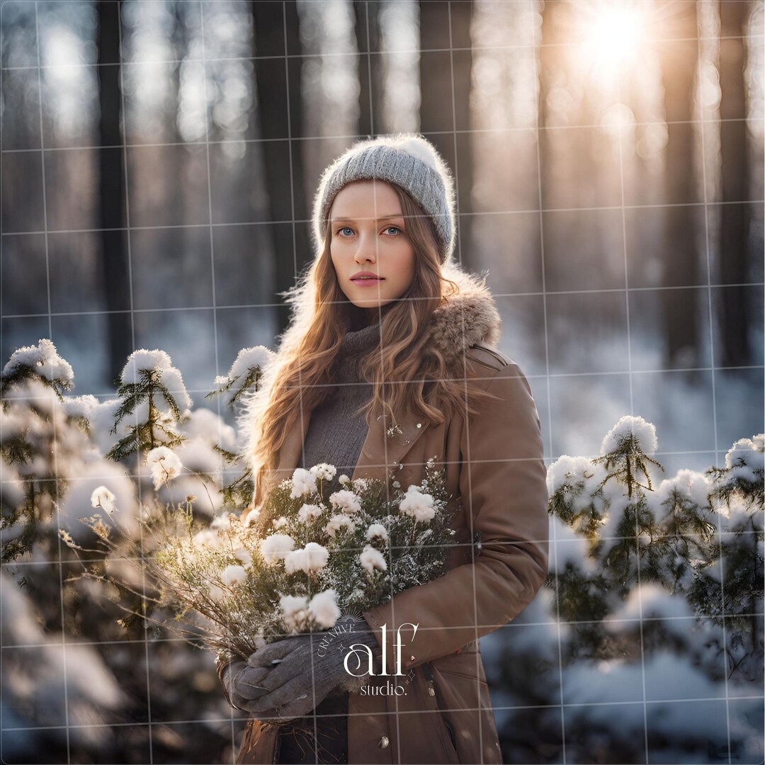 Magical Winter Backdrop Overlay Snowy Landscape Backdrops Studio ...