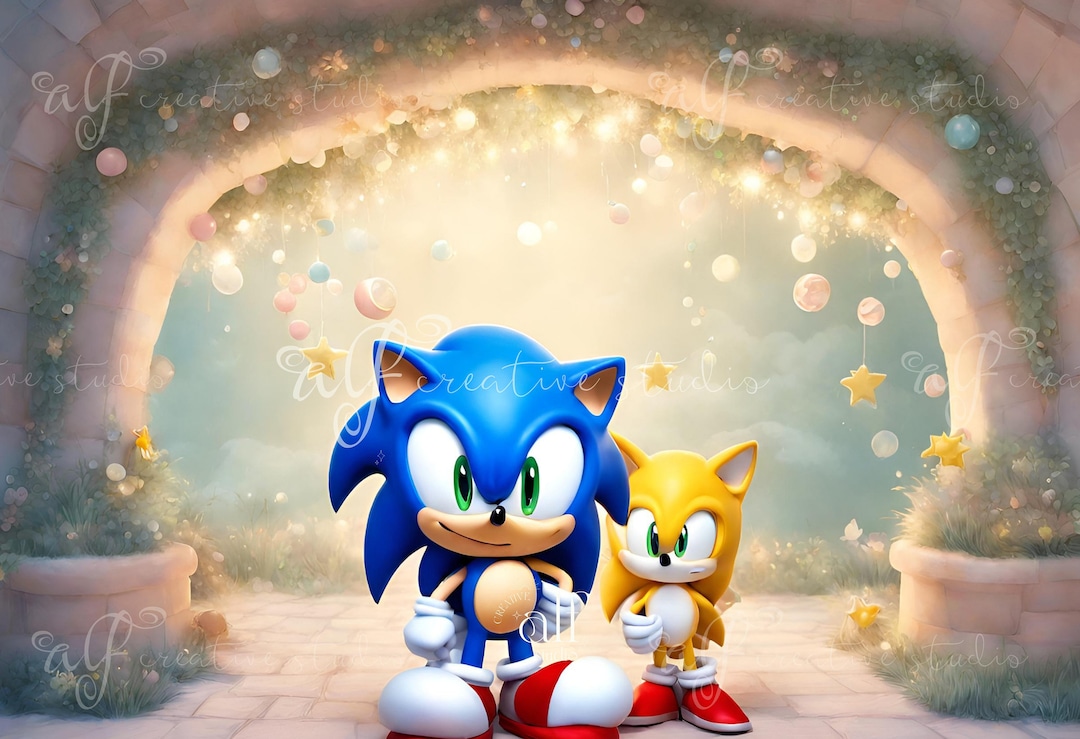 Sonic's Birthday Digital Download Sonic and Tails Studio Decor Sonic Holiday Themed Digital ...