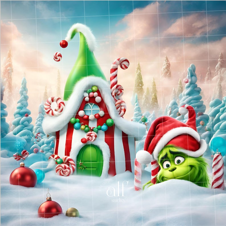 Whoville Grinch Christmas Backdrop Christmas Wallpaper Candy Whovillage ...