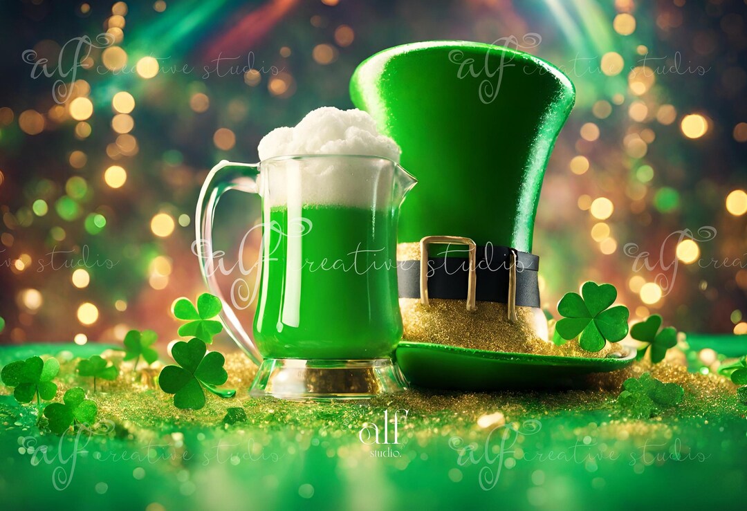 Saint Patricks Day Background Digital St Patricks Invitation Card ...