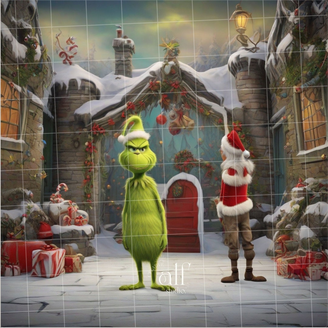 Whimsical Grinch Celebration Backdrop Merry Grinchmas Photography ...