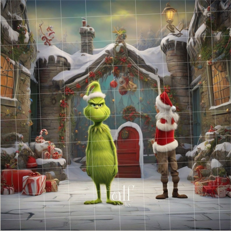 Whimsical Grinch Celebration Backdrop Merry Grinchmas Photography ...
