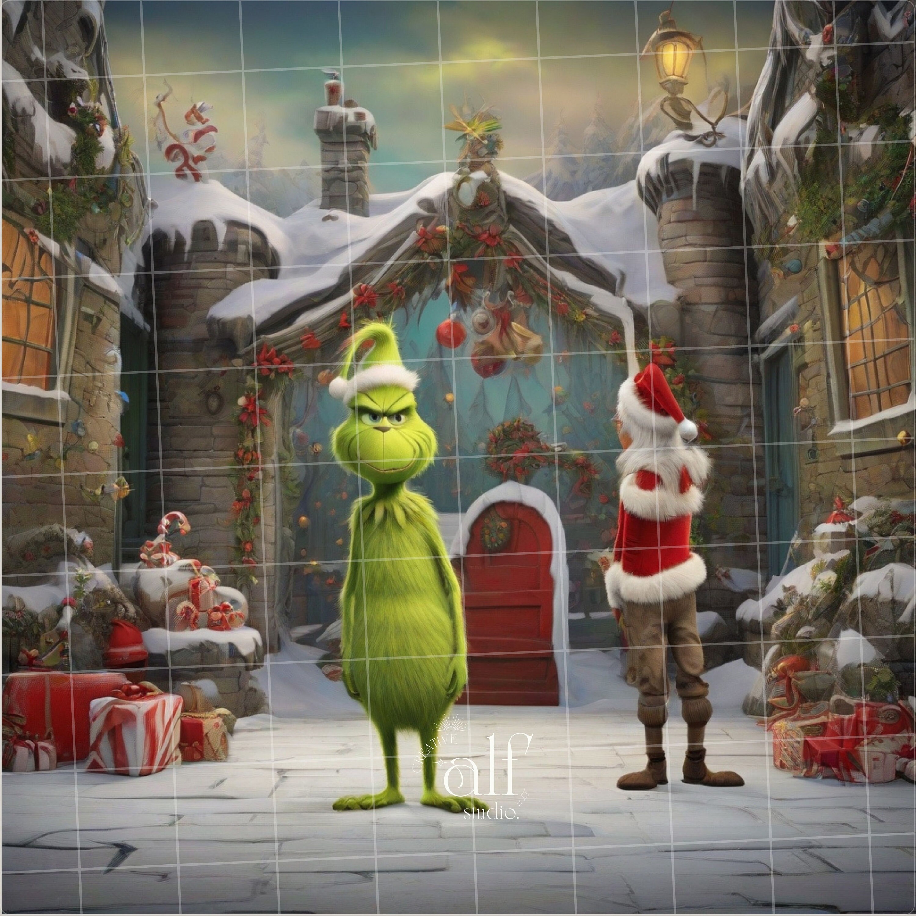 Whimsical Grinch Celebration Backdrop Merry Grinchmas Photography ...