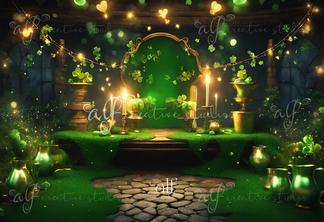 St. Patricks Day Background Digital Saint Patricks Day Backdrops ...