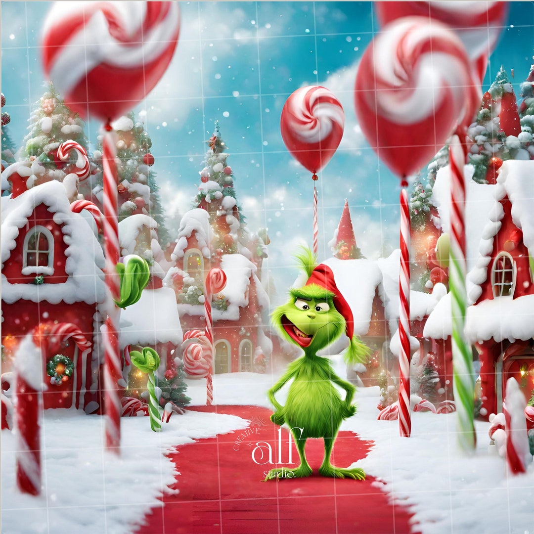 Whoville Grinch Christmas Backdrop Christmas Wallpaper Candy Whovillage ...