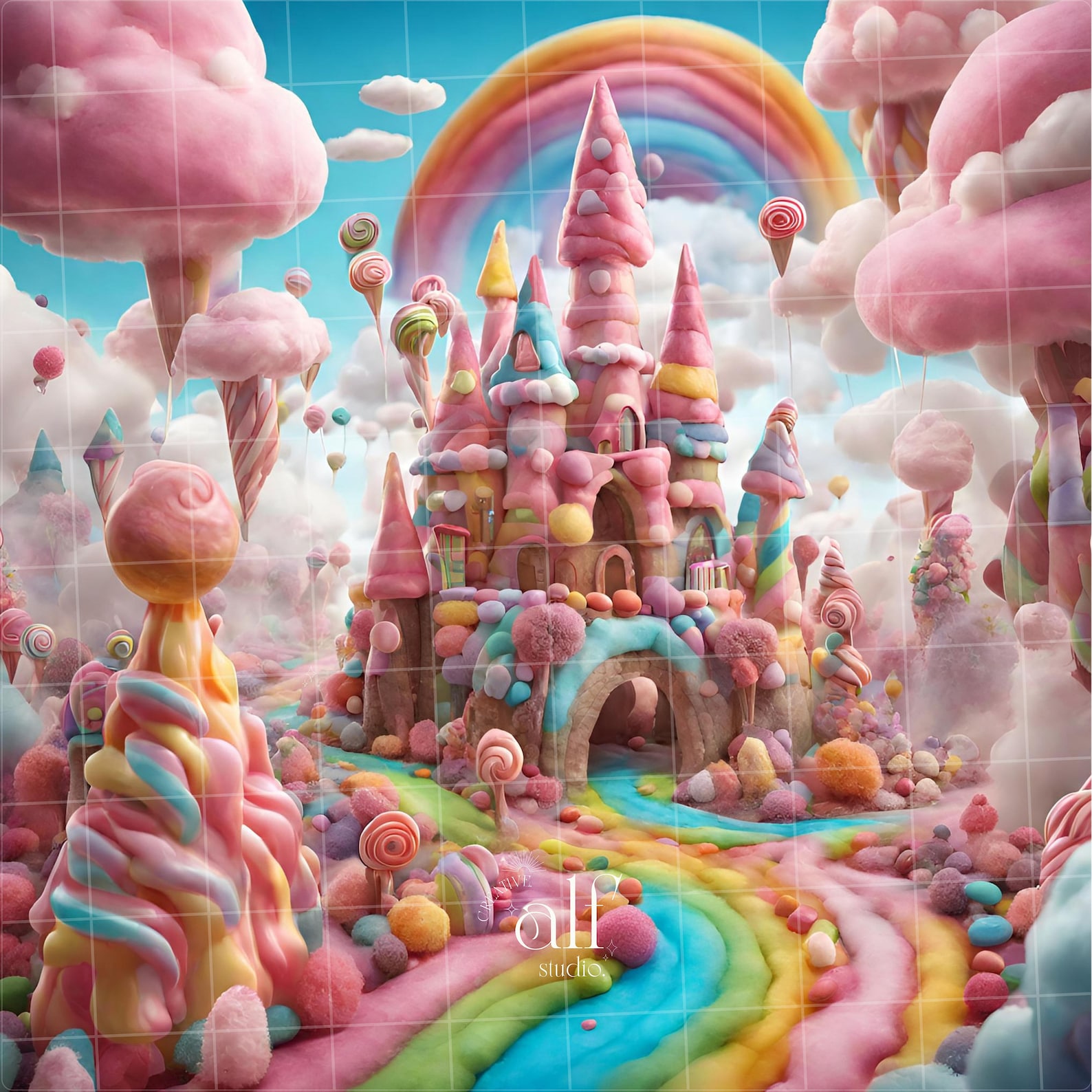Jelly Backdrop Candy Village Fairy Backgrounds Birthday Composite ...