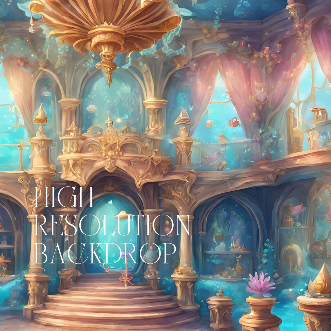 Mermaid Castle Fantasy Photography Whimsical Photo Booth Props Fantasy ...