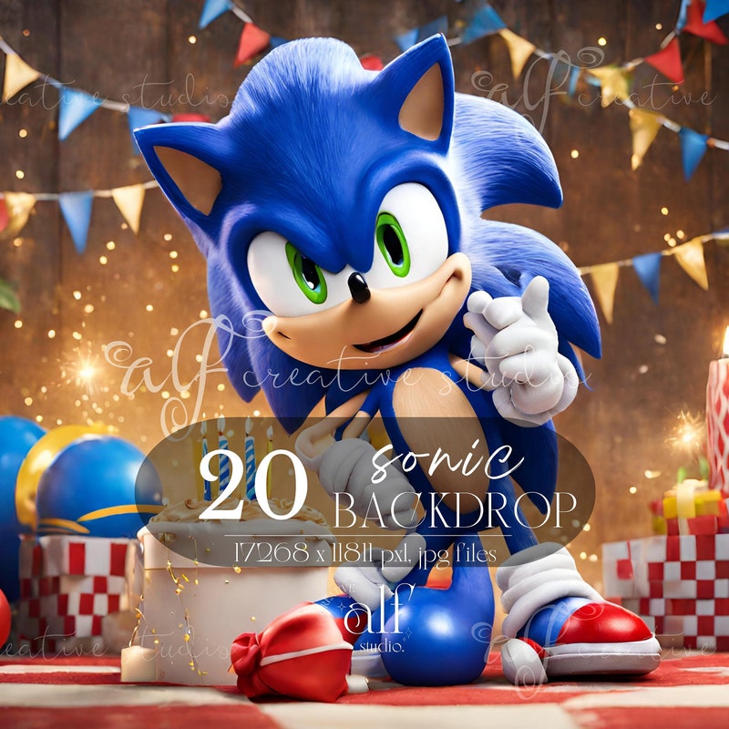 Sonic Backdrop - Etsy