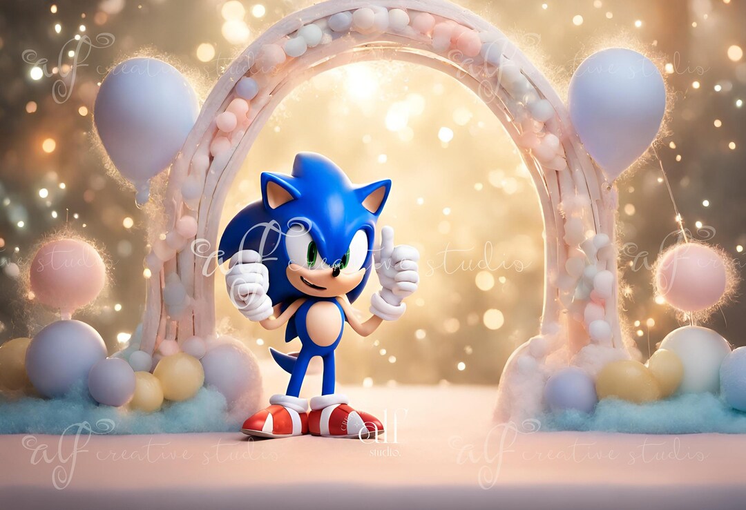 Sonic Party Decor Photo Editing Sonic's World Studio Props Sonic Themed ...