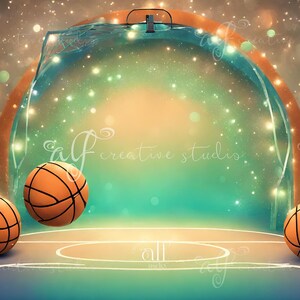 Basketball Party Photoshop Overlay Birthday Hoops Digital Basketball ...