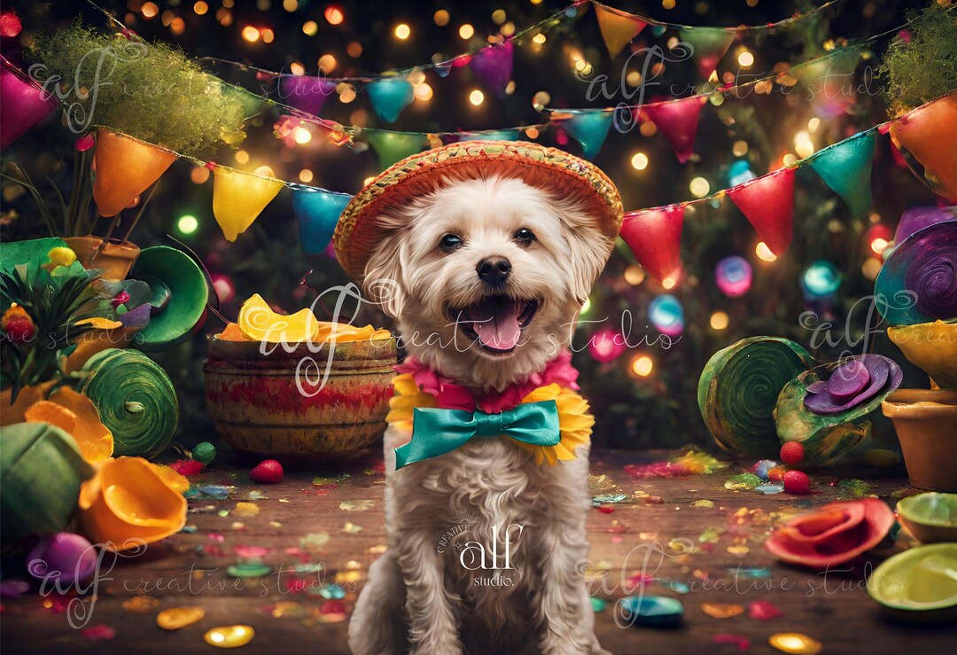 Pets in Sombrero Studio Decor Mexican Party Printable Cinco De Mayo ...