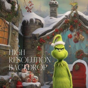 Whimsical Grinch Celebration Backdrop Merry Grinchmas Photography ...