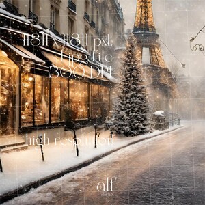 Paris Winter Christmas Backdrops Xmas Paris Backgrounds Photo Props ...