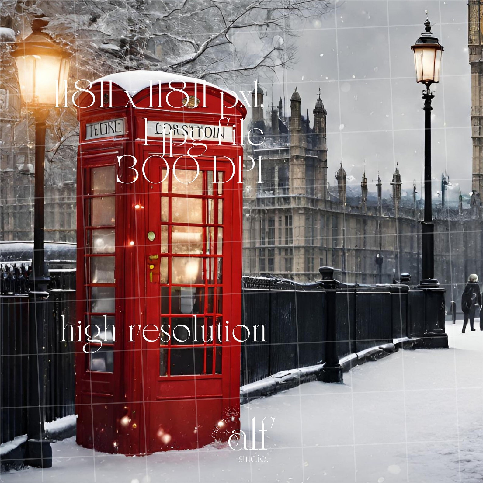 London Christmas Backdrops Xmas London Backgrounds Photo Props Studio ...